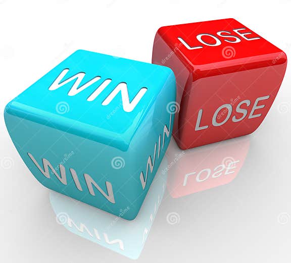 Dice - Win Vs Lose stock illustration. Illustration of gamble - 16124292
