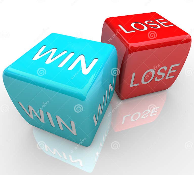 Dice - Win Vs Lose stock illustration. Illustration of gamble - 16124292