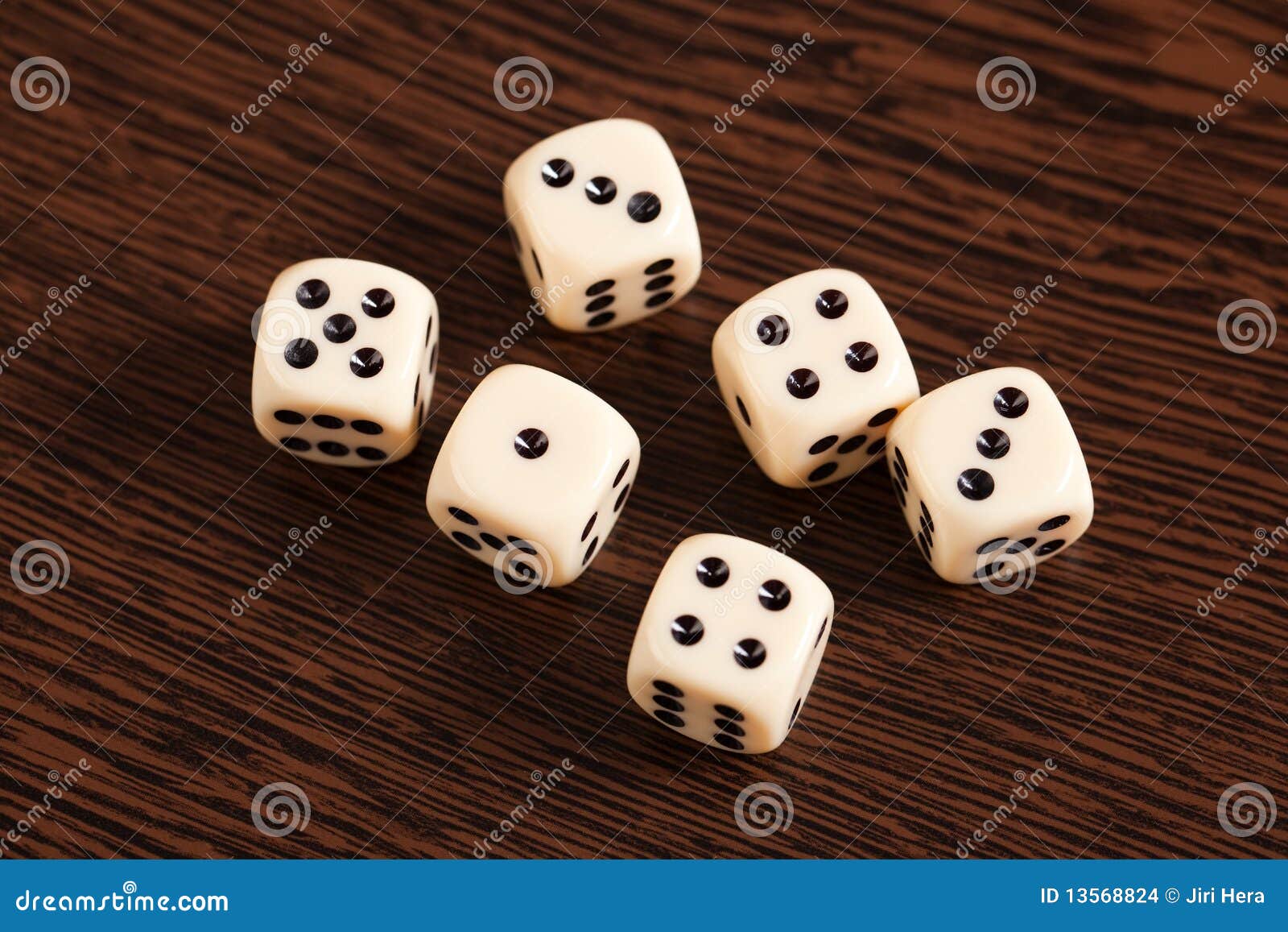 Dice on wooden table stock photo. Image of luck, gambler - 13568824