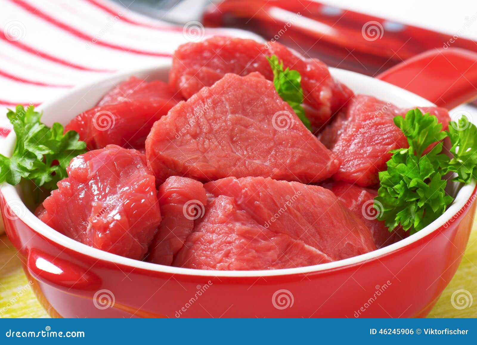 Diced beef stock photo. Image of meat, uncooked, chunk - 46245906
