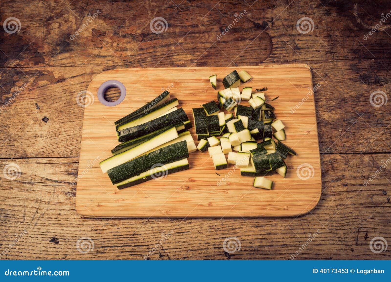 Diced and Chopped Courgette Stock Image - Image of chopping, health ...