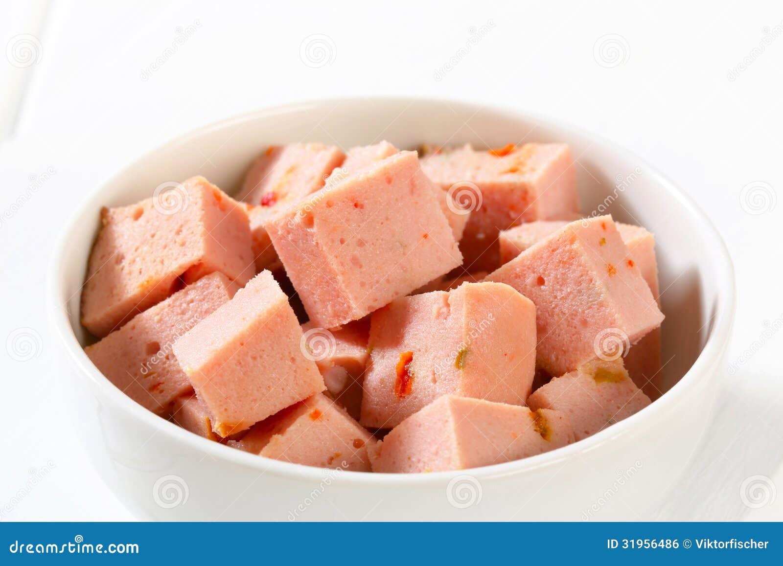 Diced Leberkase stock photo. Image of pieces, german - 31956486