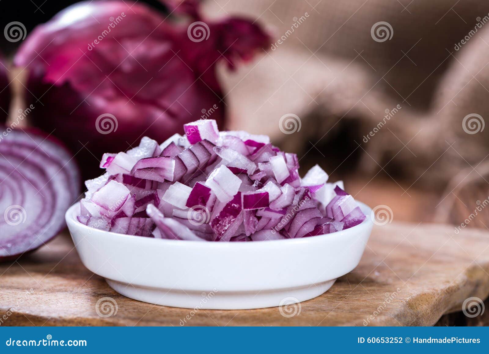 Diced Red Onion stock photo. Image of onion, copy, food - 60653252