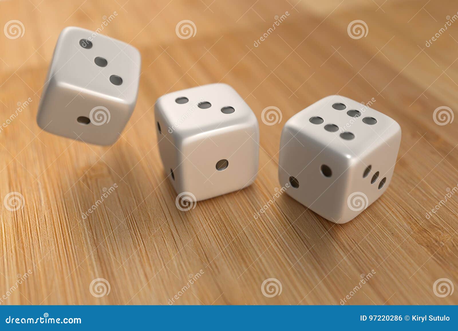 Three Dice Stock Photo | CartoonDealer.com #1692306