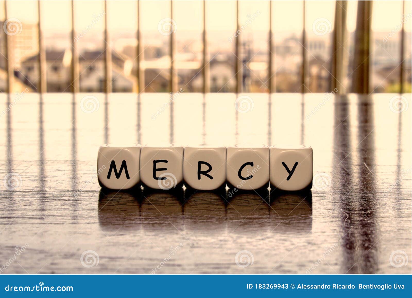 5 Dices Forming the Word `mercy` Stock Illustration - Illustration of ...