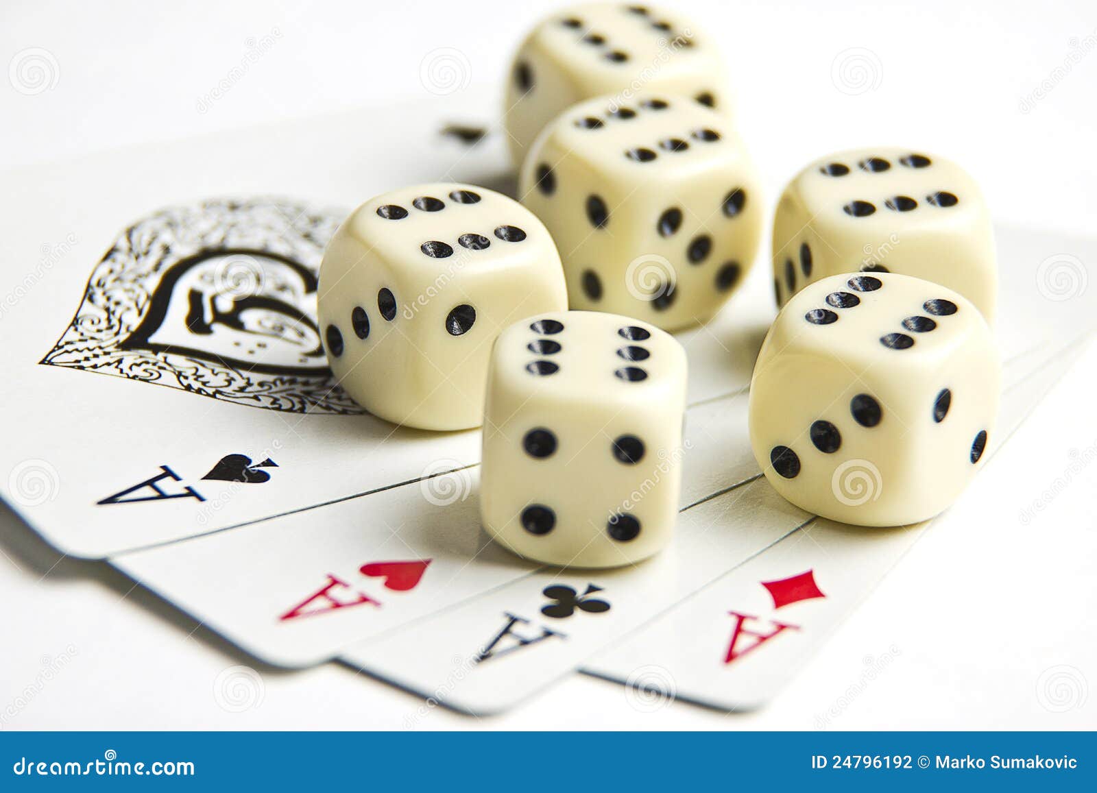 Dices and playing cards stock photo. Image of poker, design - 24796192