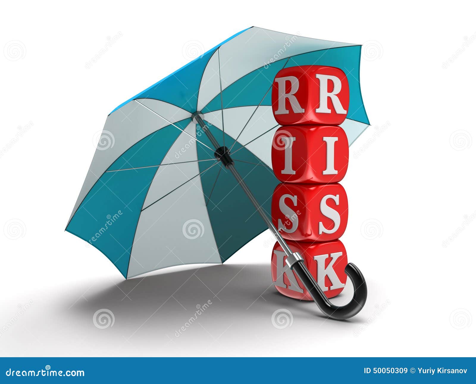 Dices with Risk Under Umbrella (clipping Path Included) Stock ...