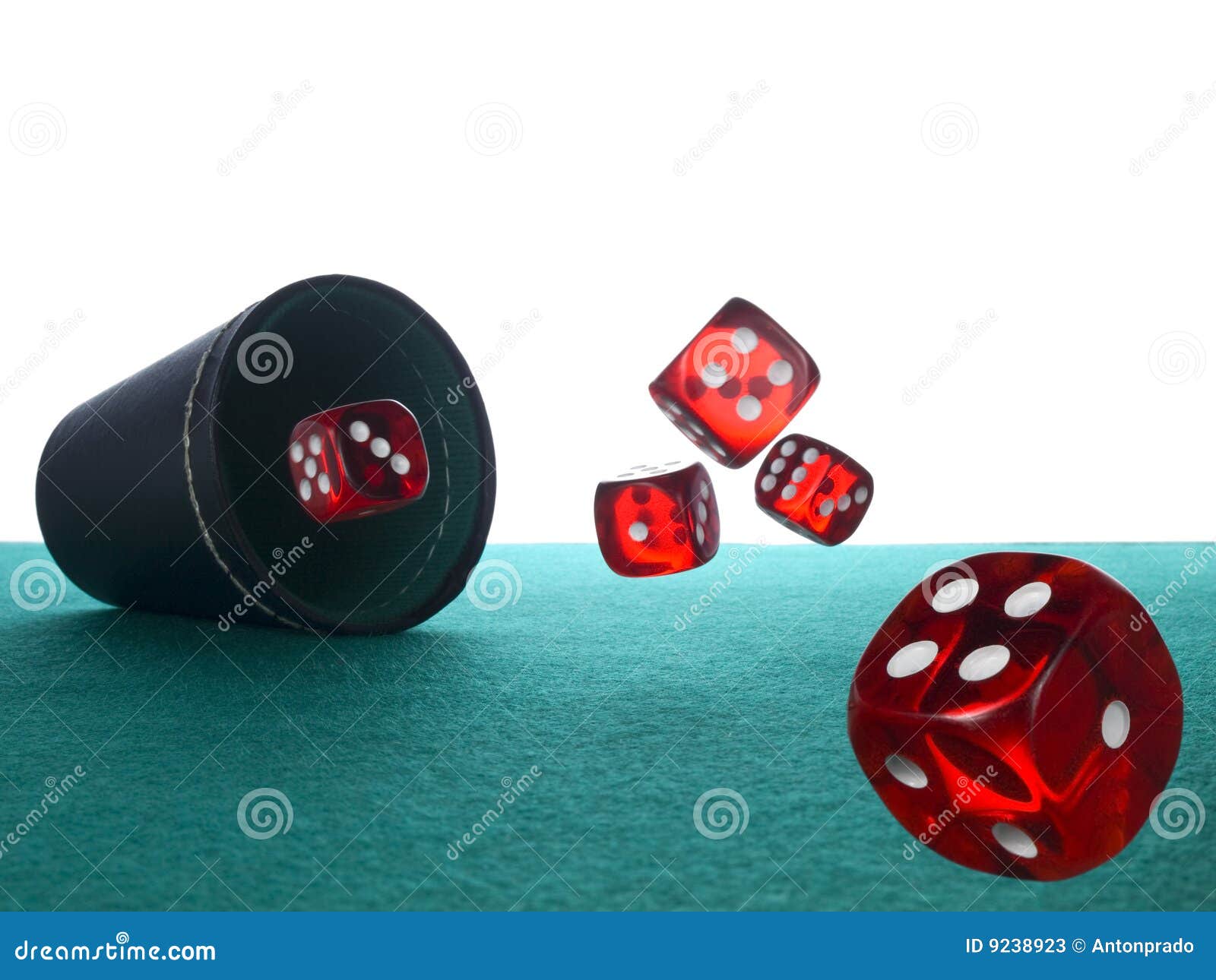 Dices and shaker stock image. Image of rolling, five, success - 9238923