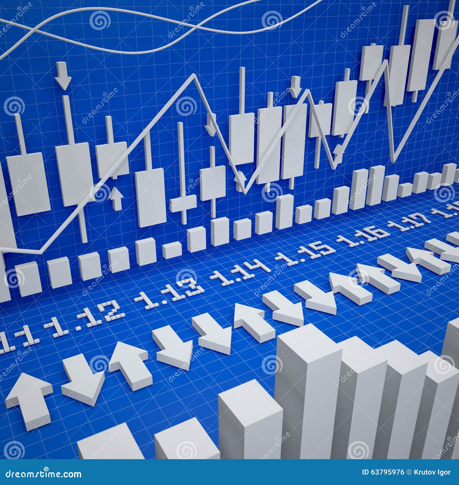 Dices and stock chart. stock illustration. Illustration of investment ...