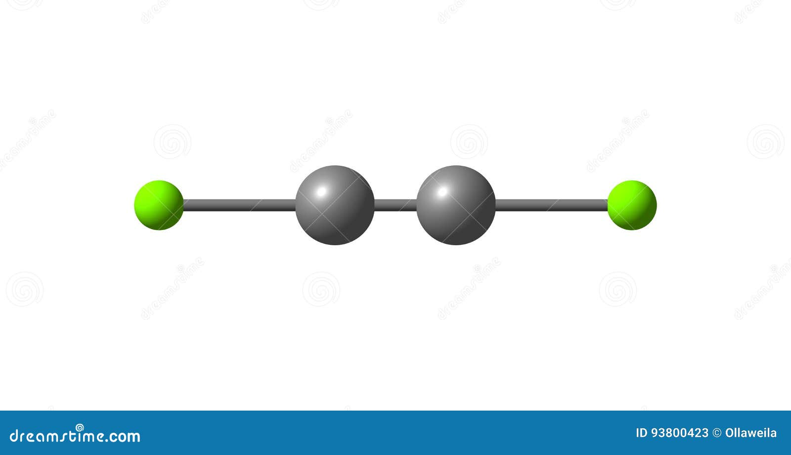Dichloroacetylene Molecular Structure Isolated on White Stock ...