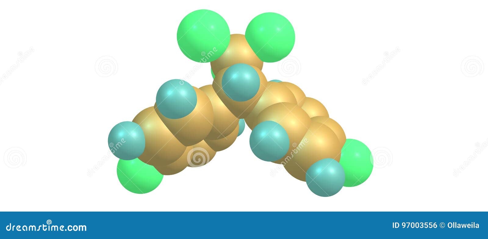 Dichlorodiphenyltrichloroethane or DDT Molecular Structure Isolated on ...