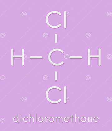 Dichloromethane DCM Solvent Molecule. Skeletal Formula. Stock ...