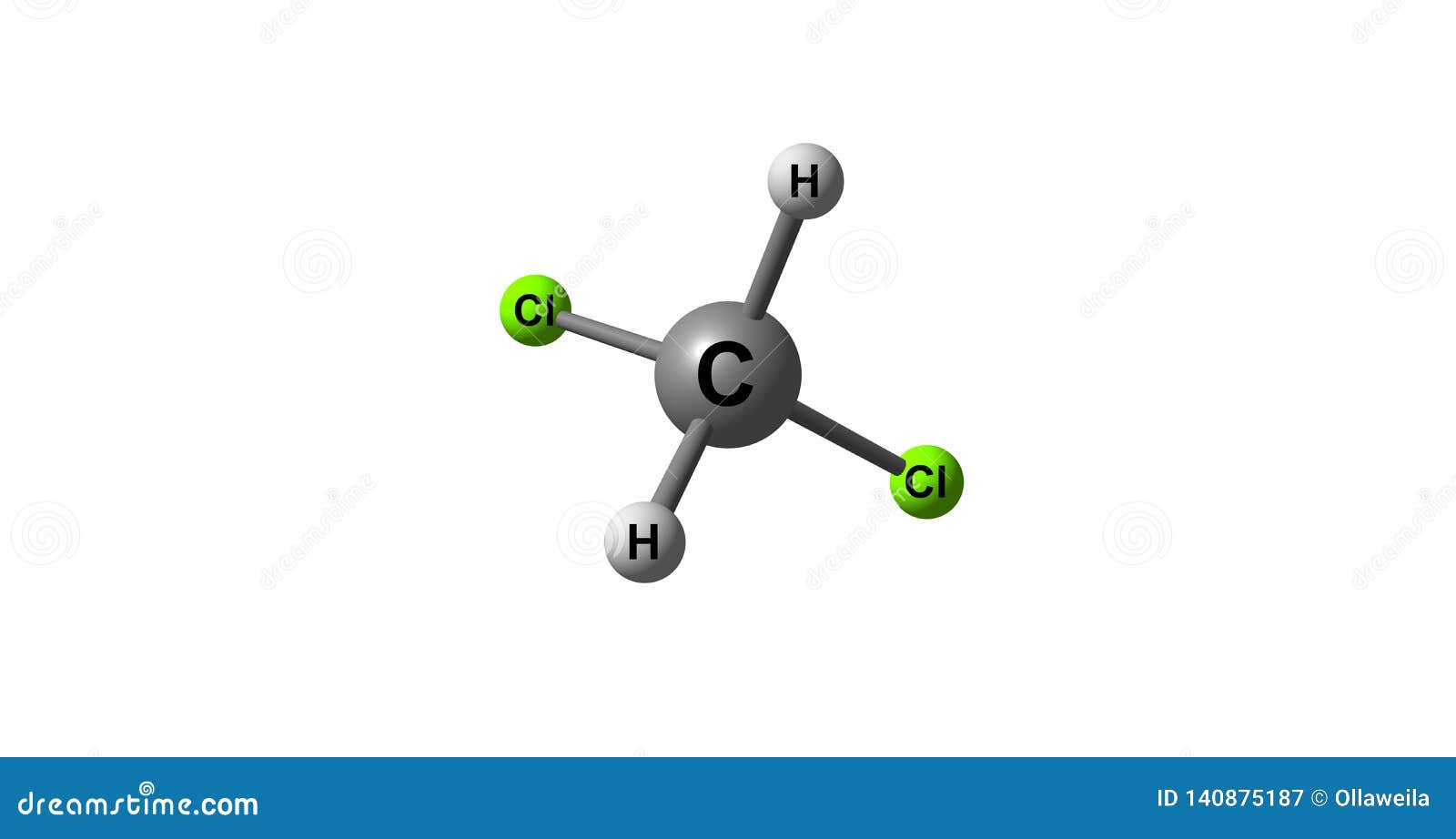 Dichloromethane DCM Solvent Molecule. Skeletal Formula. Vector ...