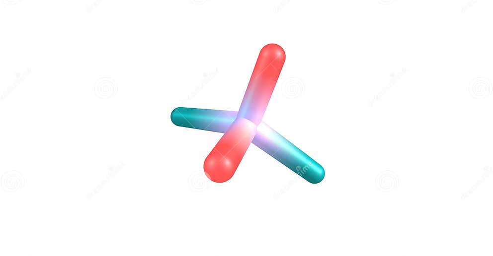 Dichloromethane Molecular Structure Isolated on White Stock ...