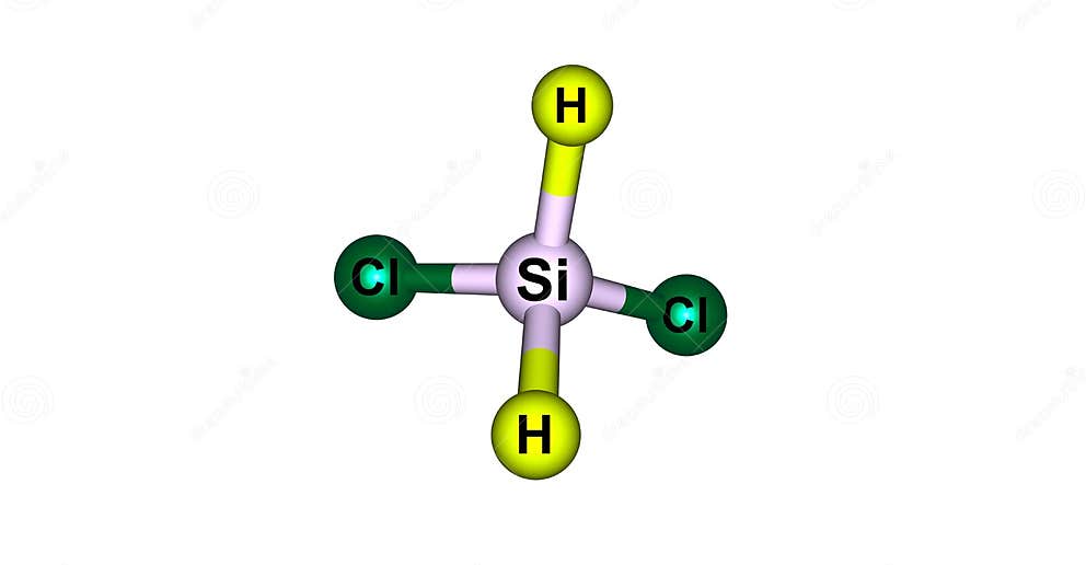 Dichlorosilane Molecular Structure Isolated on White Stock Illustration ...