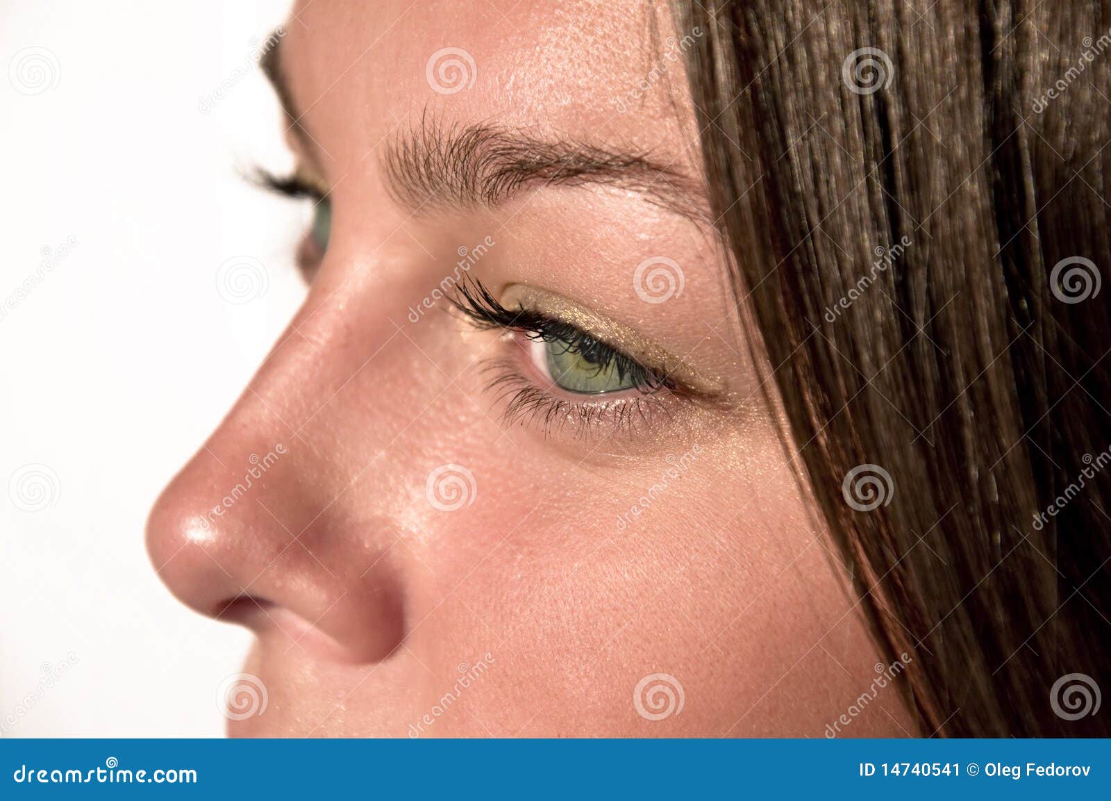 Dichte Vrouwelijke Groene Ogen. Stock Afbeelding - Image of oogleden ...