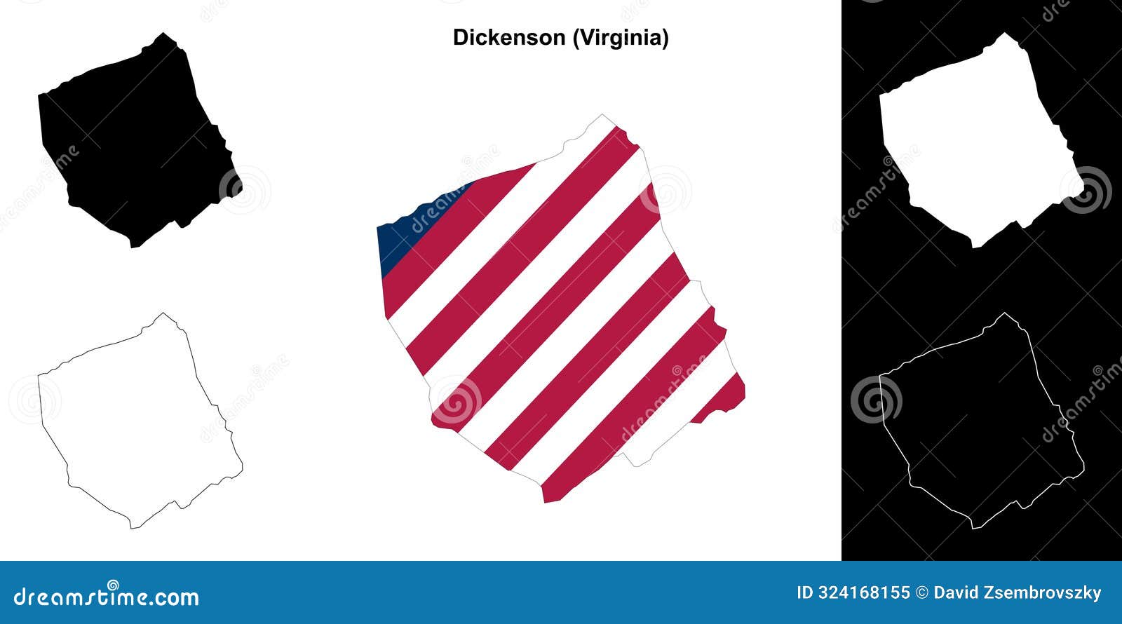 Dickenson outline map stock illustration. Illustration of territory ...
