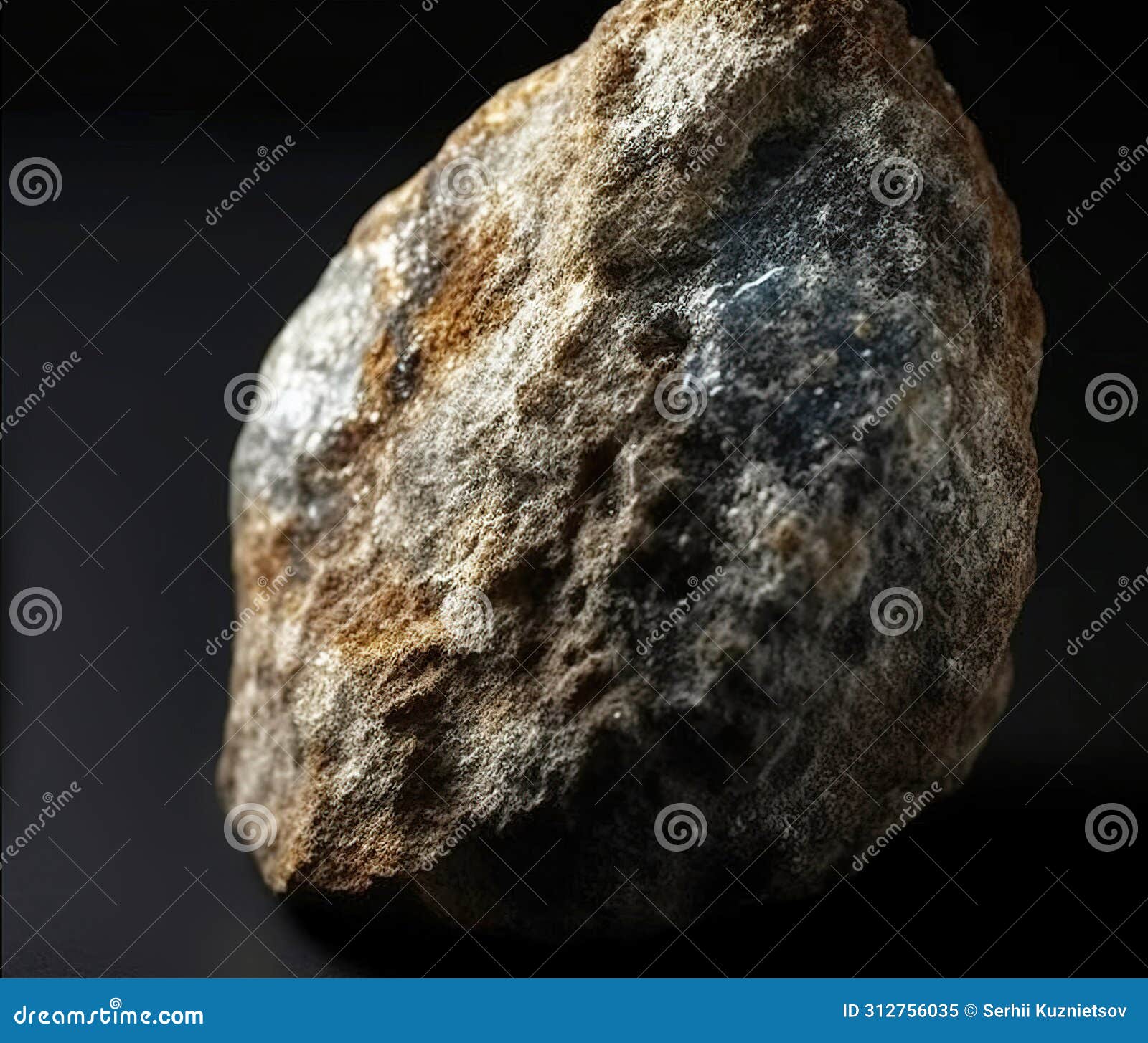 Dickite is a Rare Precious Natural Stone on a Black Background. AI ...