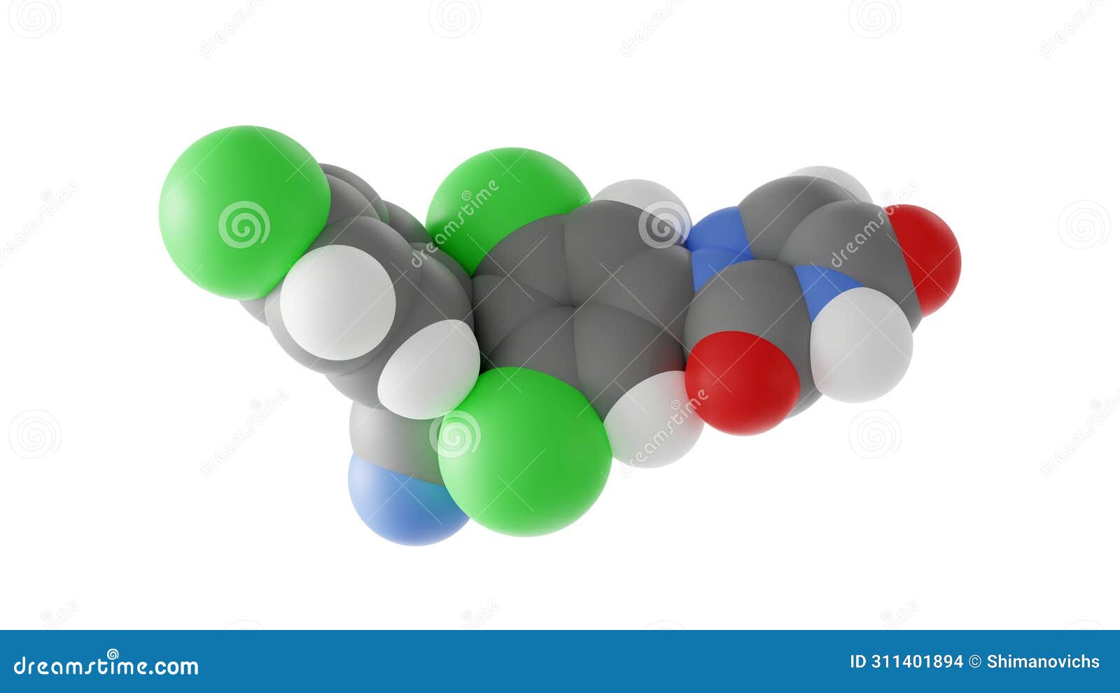 Diclazuril Molecule, Coccidiostat, Molecular Structure, Isolated 3d ...
