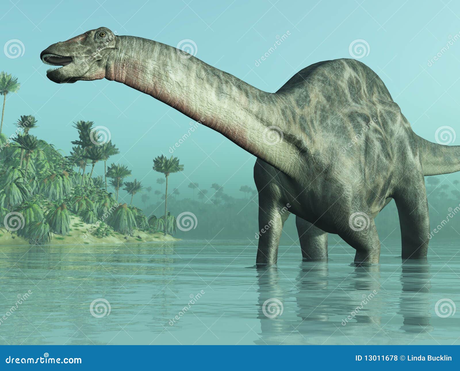 Dicraeosaurus Dinosaur stock illustration. Illustration of extinct ...