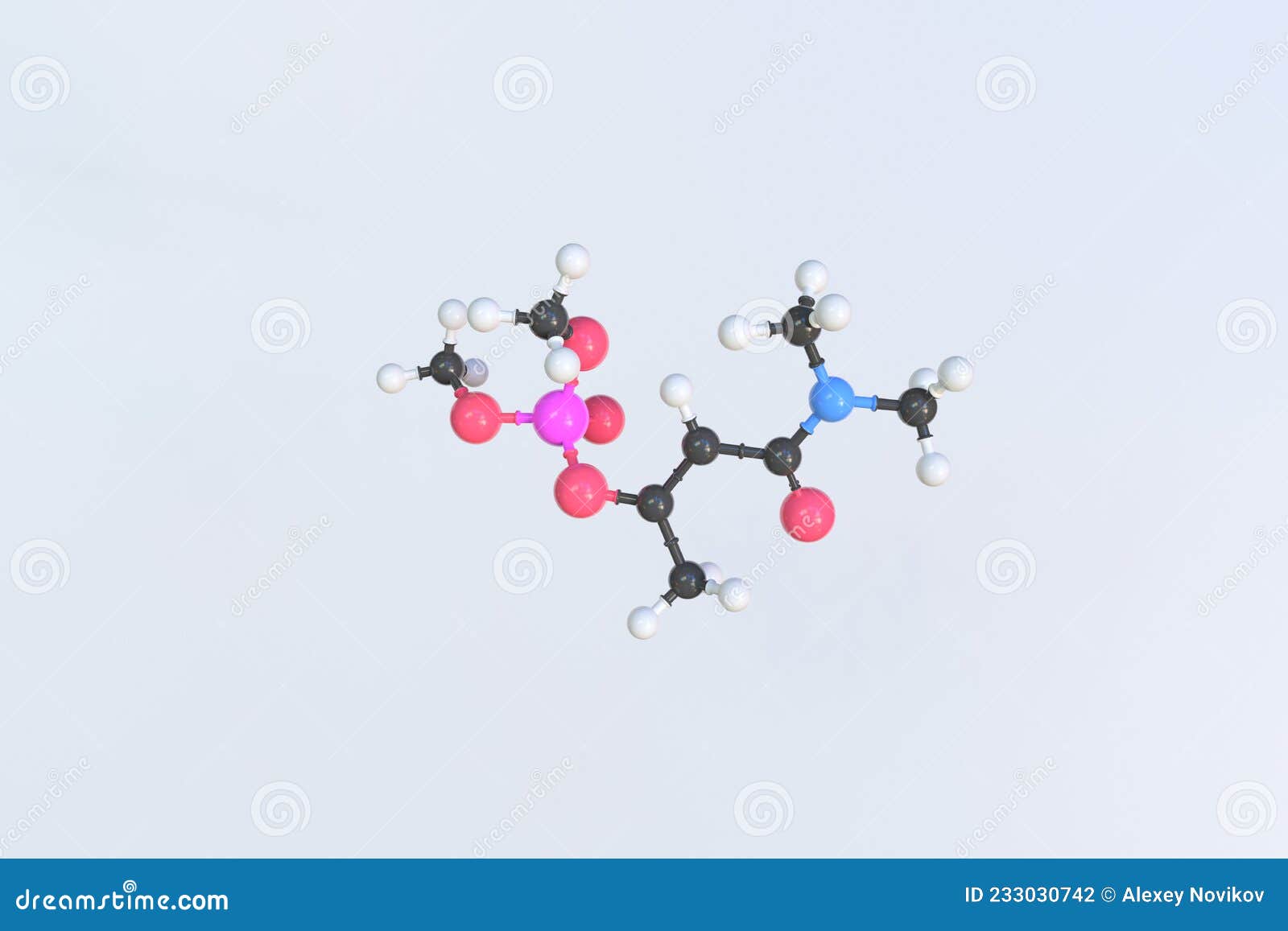 Dicrotophos Molecule, Molecular Structure, Organophosphate ...