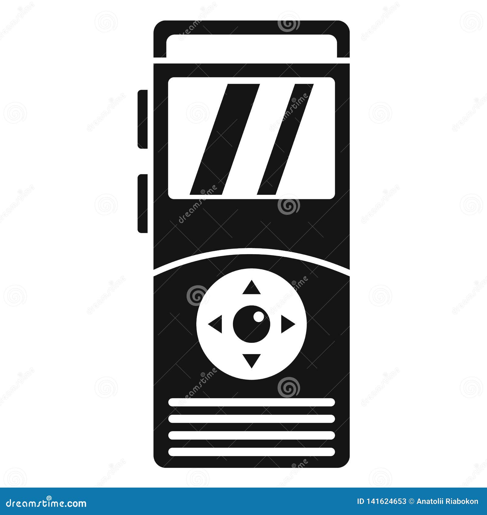 Dictaphone Icon, Simple Style Stock Vector - Illustration of dictation ...