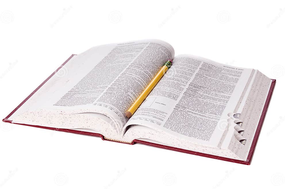 Dictionary stock photo. Image of literary, study, pencil - 4392296