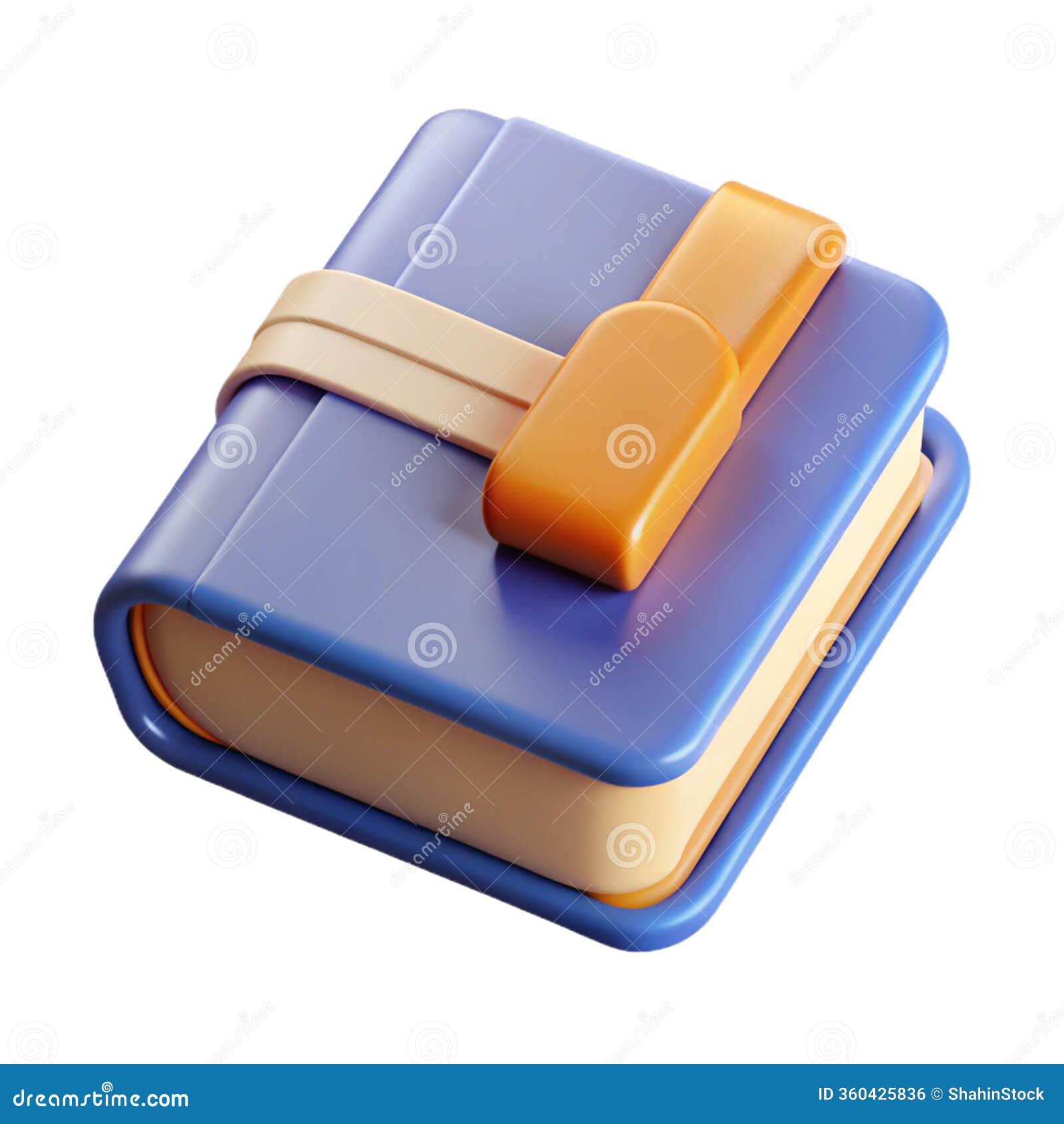 Dictionary Book 3D Icon for Language Learning and Reference in High ...