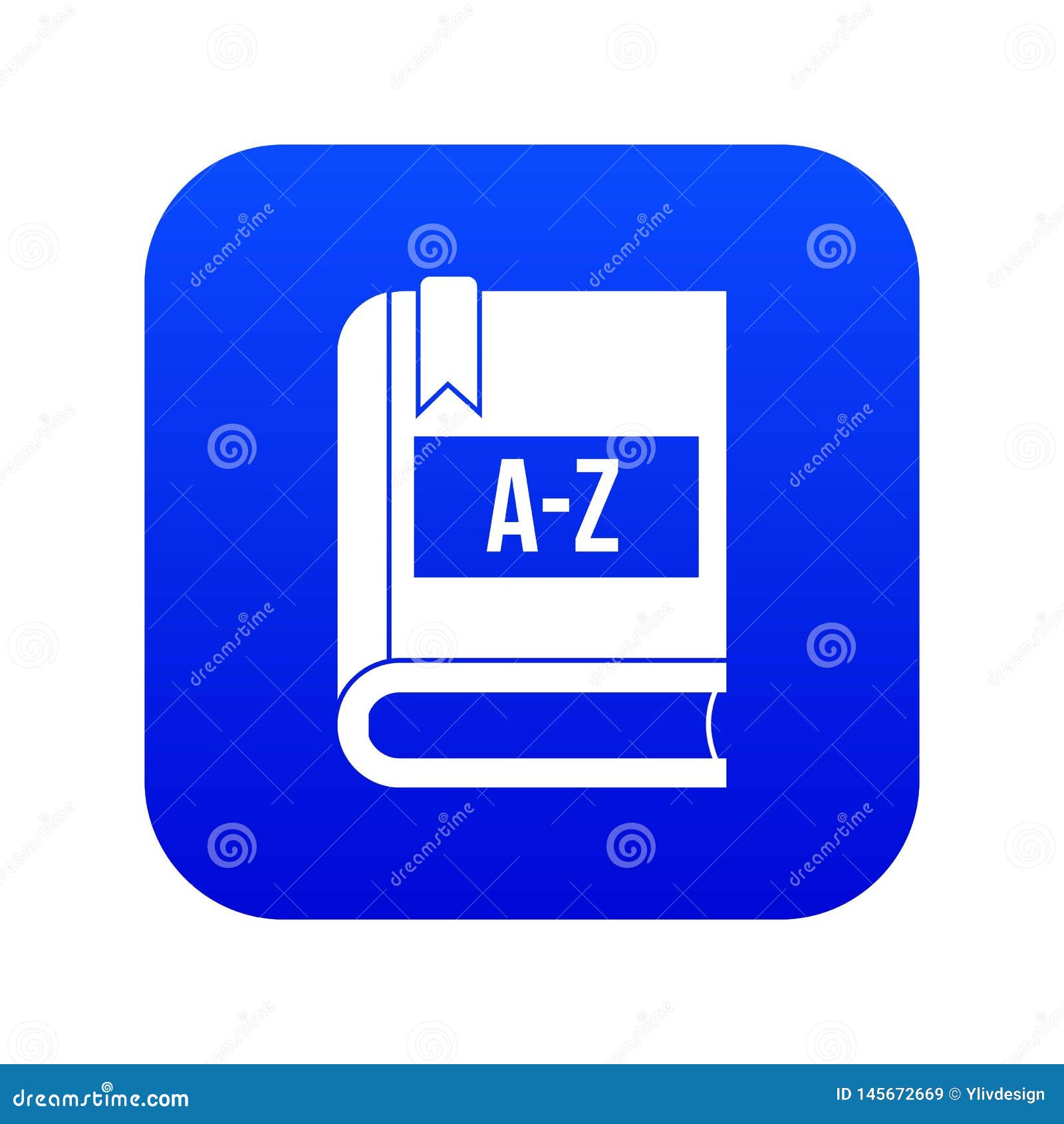 Dictionary Book Icon Digital Blue Stock Vector - Illustration of exam ...