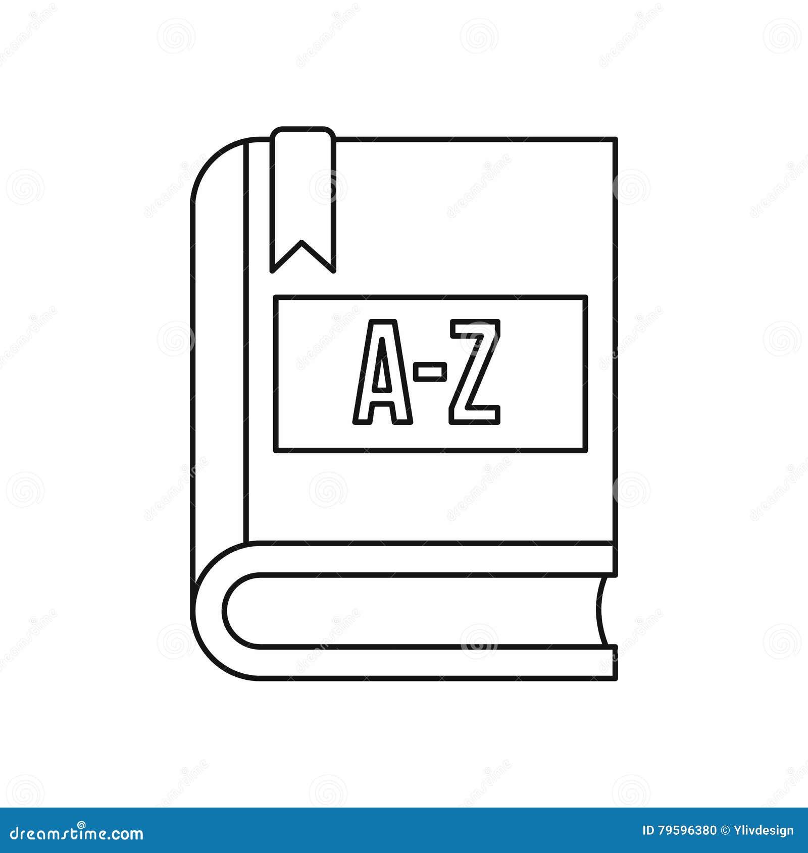 Outline 3d Dictionary Vector Icon. Isolated Black Simple Line Element ...