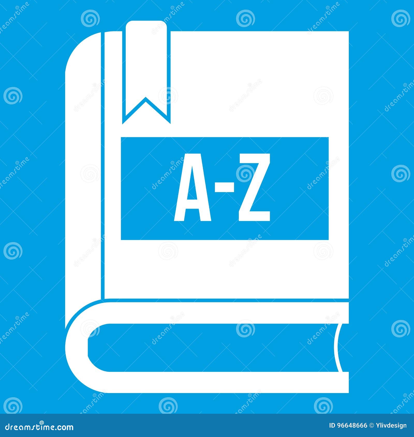 Dictionary book icon white stock vector. Illustration of dictionary ...