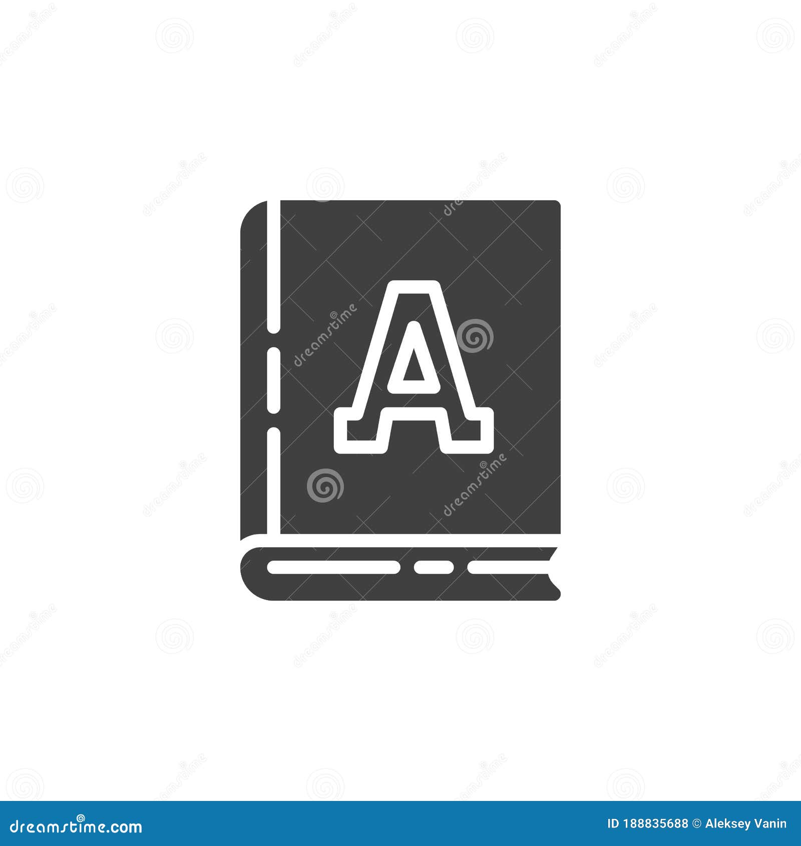 Dictionary Book Vector Icon Stock Vector - Illustration of alphabet ...