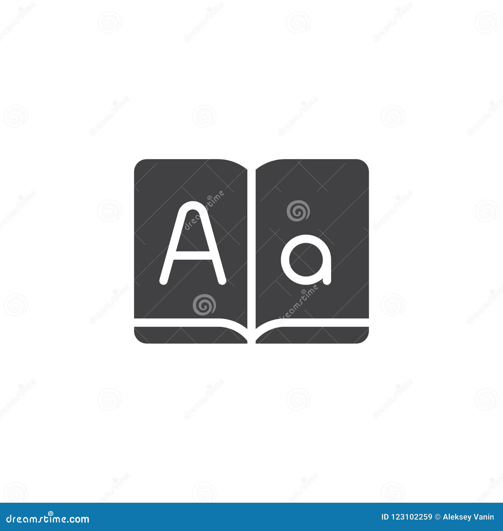 Dictionary Book Vector Icon Stock Vector - Illustration of dictionary ...