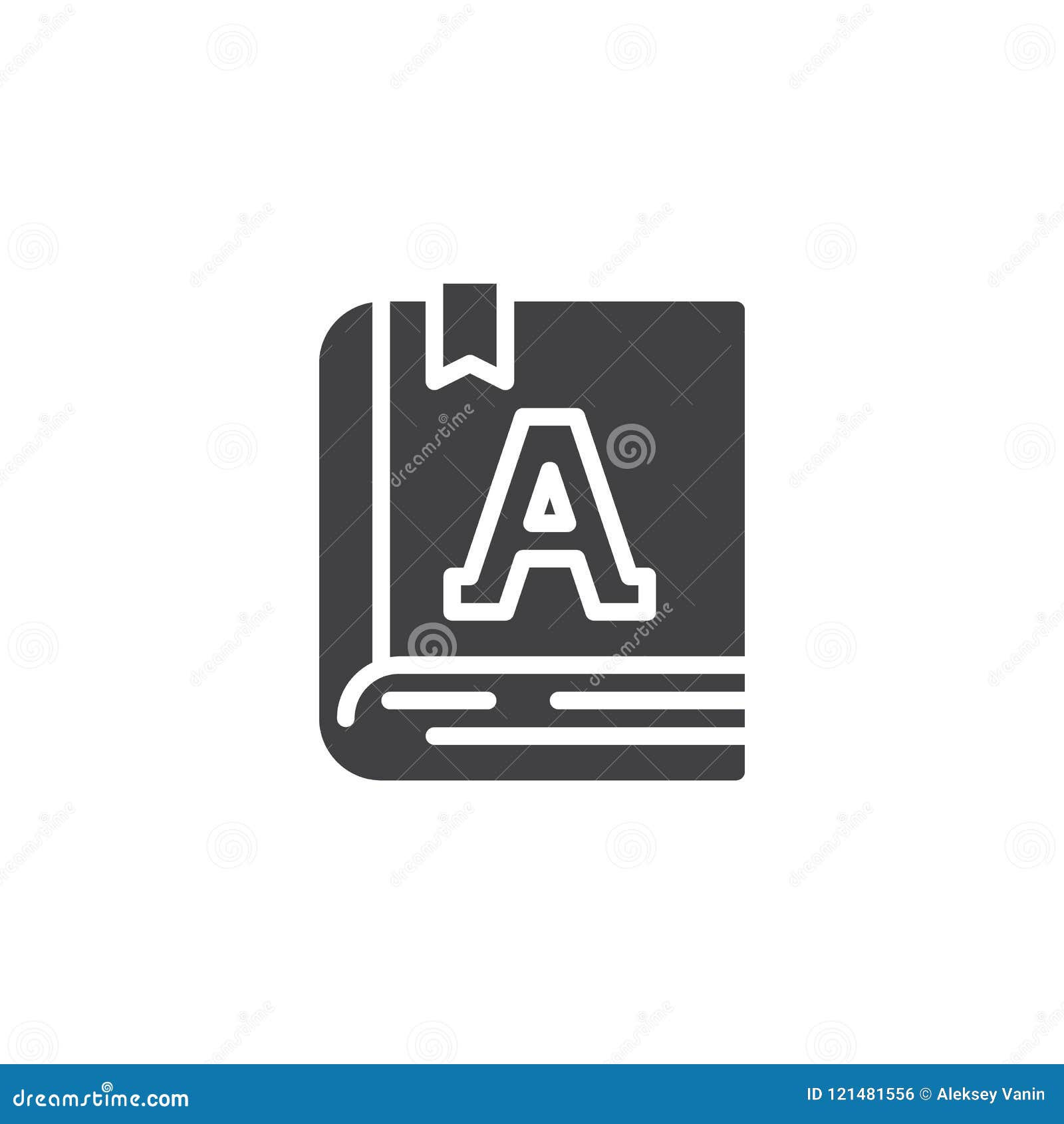 Dictionary Book Vector Icon Stock Vector - Illustration of single ...