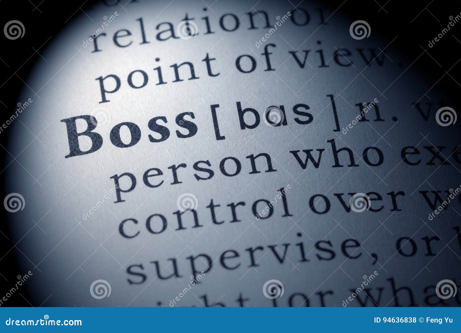 Dictionary Definition of Boss Stock Photo - Image of dictionary, boss ...