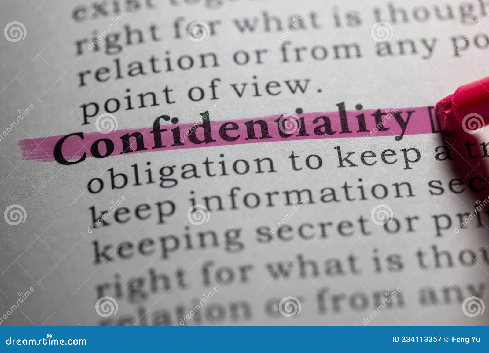 Dictionary Definition of Confidentiality Stock Image - Image of word ...