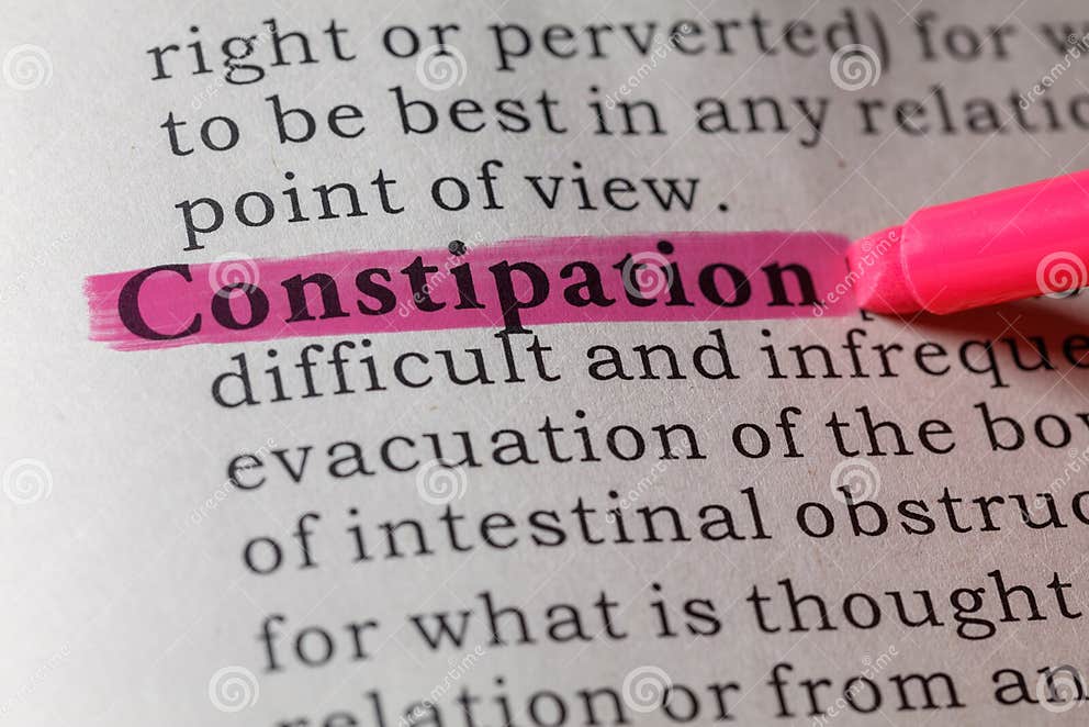 Dictionary Definition of Constipation Stock Photo - Image of ...