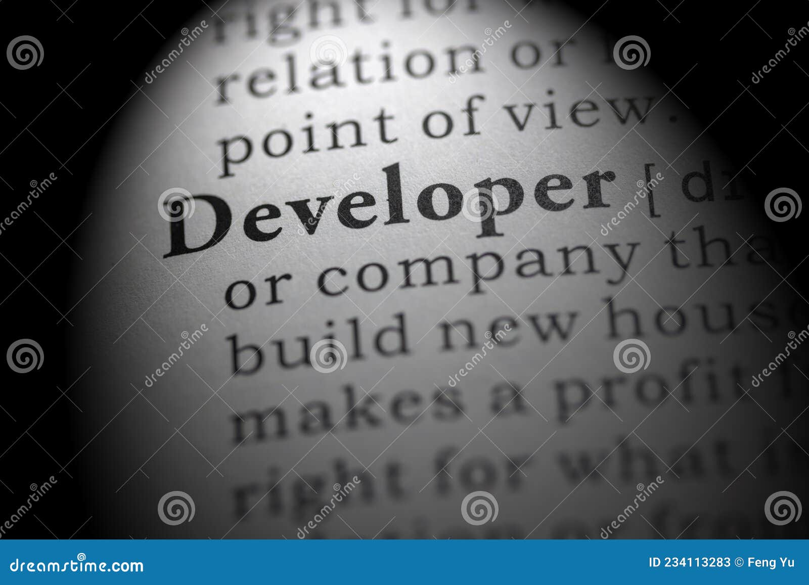 Dictionary Definition of Developer Stock Image - Image of dictionary ...