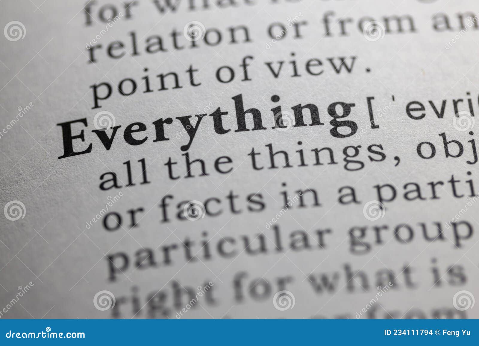Dictionary Definition of Everything Stock Photo - Image of macro ...