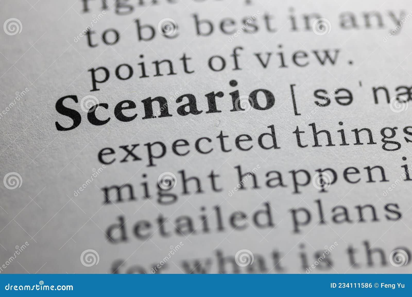 Scenario Word On Wood Cubes Stock Photo | CartoonDealer.com #253837038