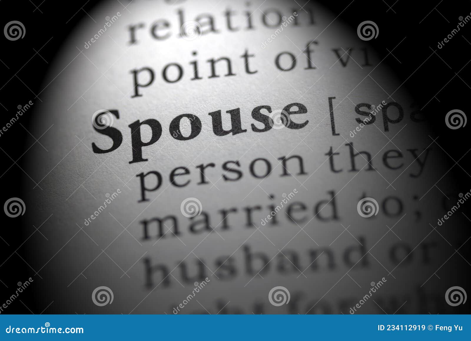 Dictionary Definition of Spouse Stock Image - Image of book, concept ...