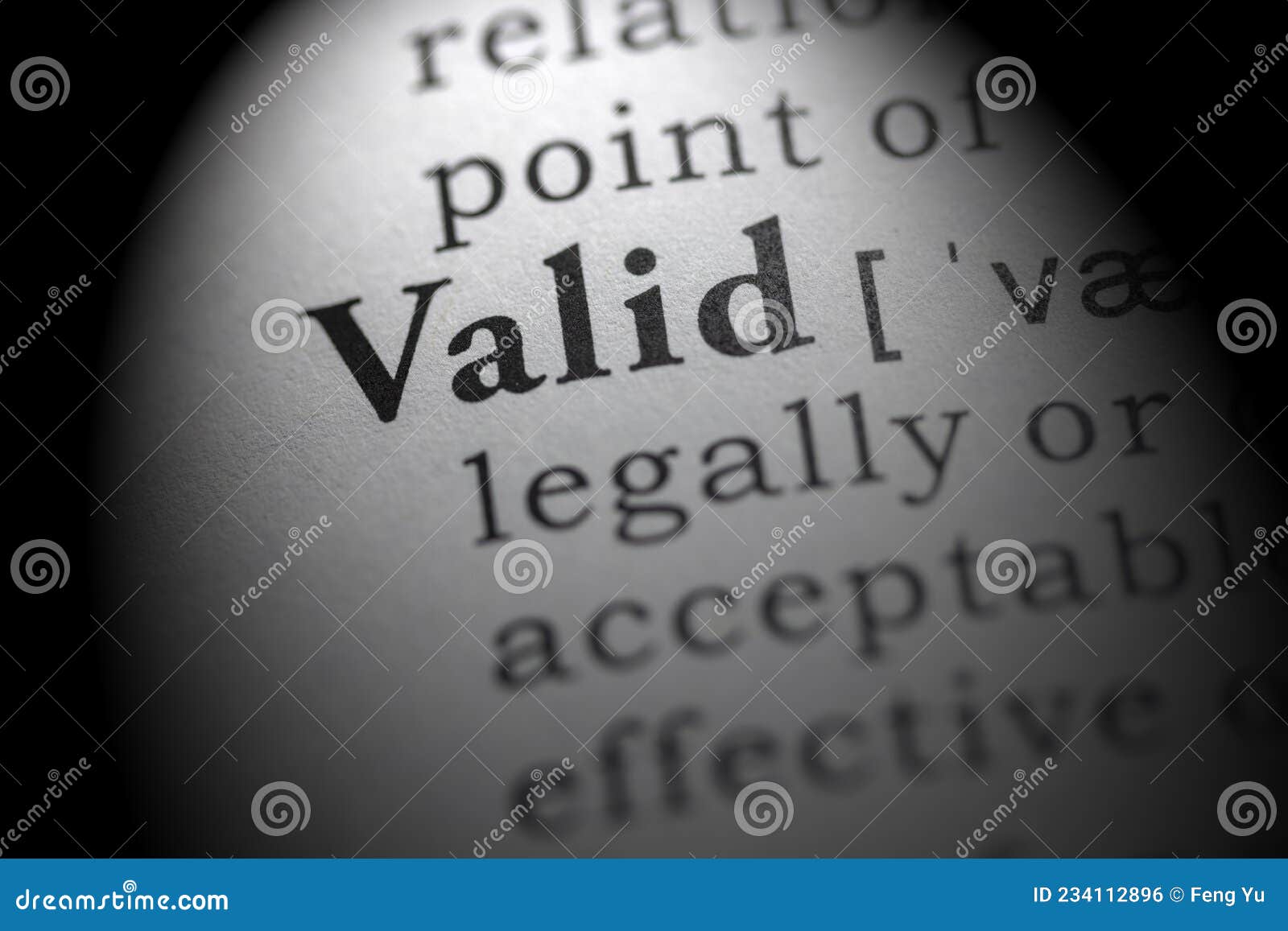 Dictionary Definition of Valid Stock Photo - Image of dictionaries ...