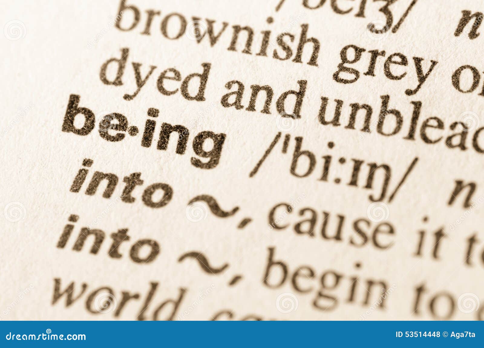 Dictionary Definition of Word Being Stock Photo - Image of human ...