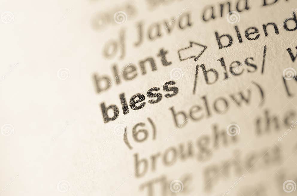 Dictionary Definition of Word Bless Stock Photo - Image of concept ...