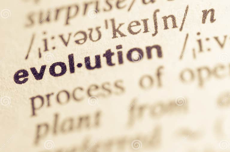 Dictionary Definition of Word Evolution Stock Image - Image of ...