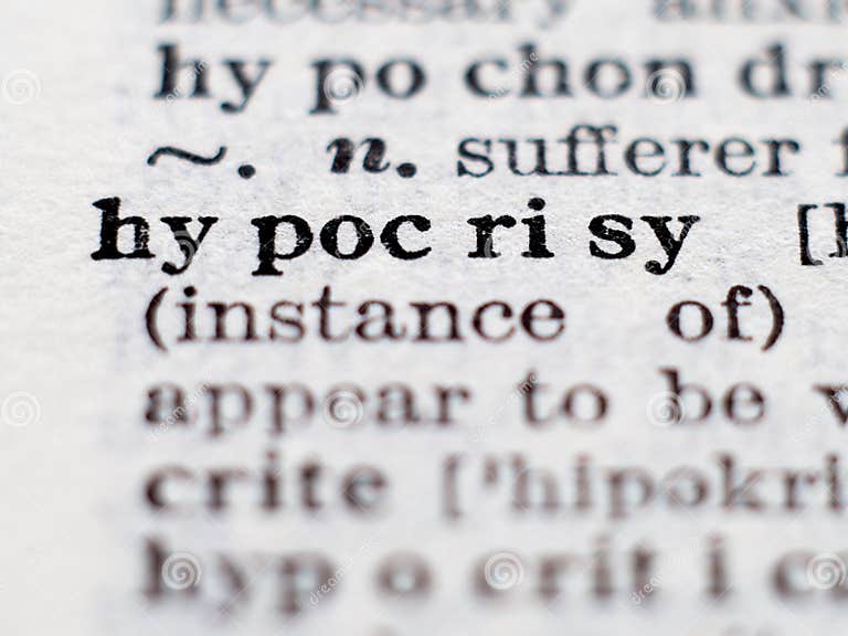 Dictionary Definition of Word Hypocrisy Stock Image - Image of english ...