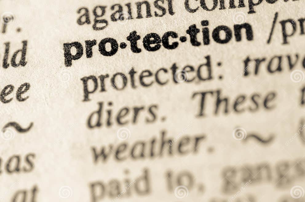 Dictionary Definition of Word Protection Stock Photo - Image of lexical ...