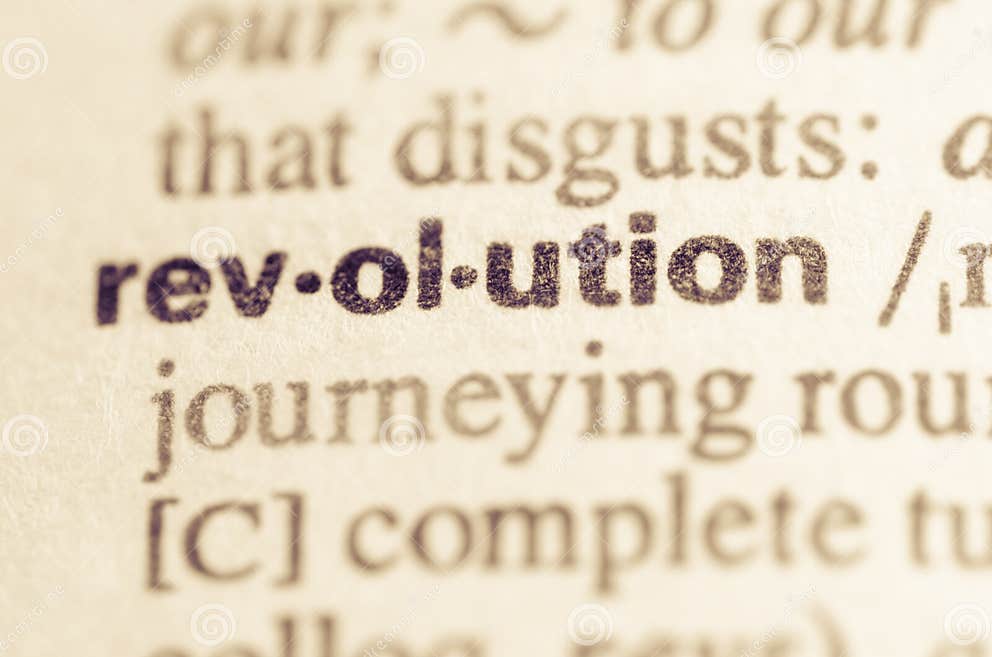 Dictionary Definition of Word Revolution Stock Image - Image of ...