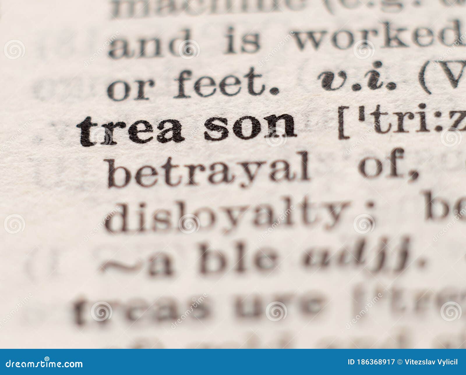 Dictionary Definition of Word Treason Stock Image - Image of paper ...