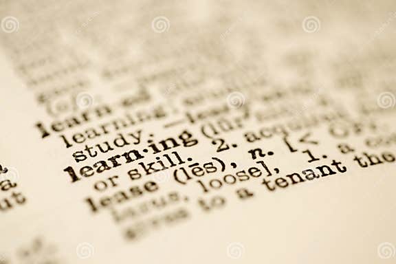 Dictionary Entry for Learning. Stock Image - Image of life, meaning ...